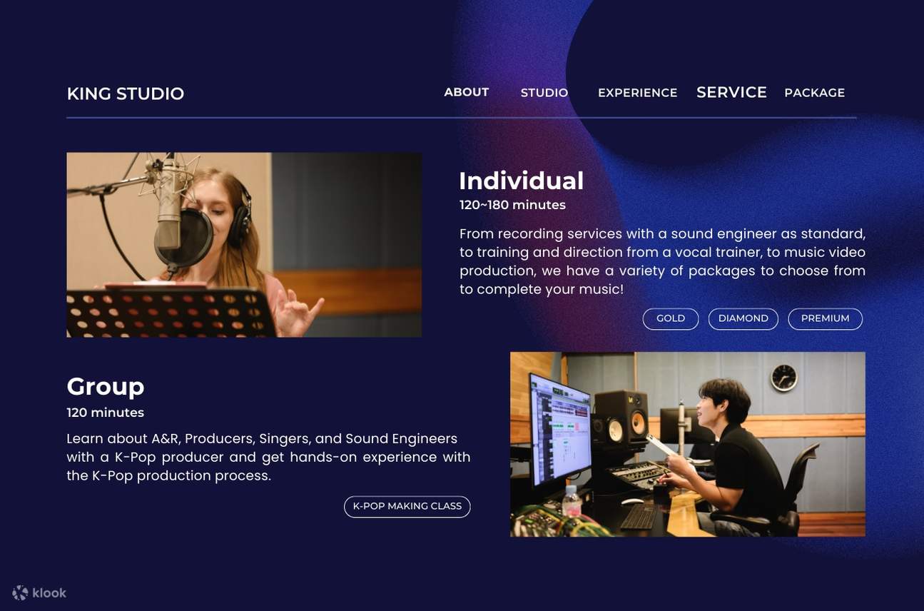 K-Pop Recording Experience at KING STUDIO on a trip to Korea - Klook ...