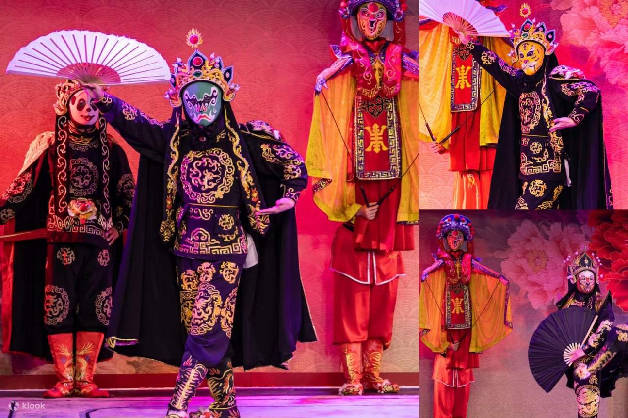 Chengdu Tianfu Square "Gaiwaner Liyuan" face-changing fire-breathing ...