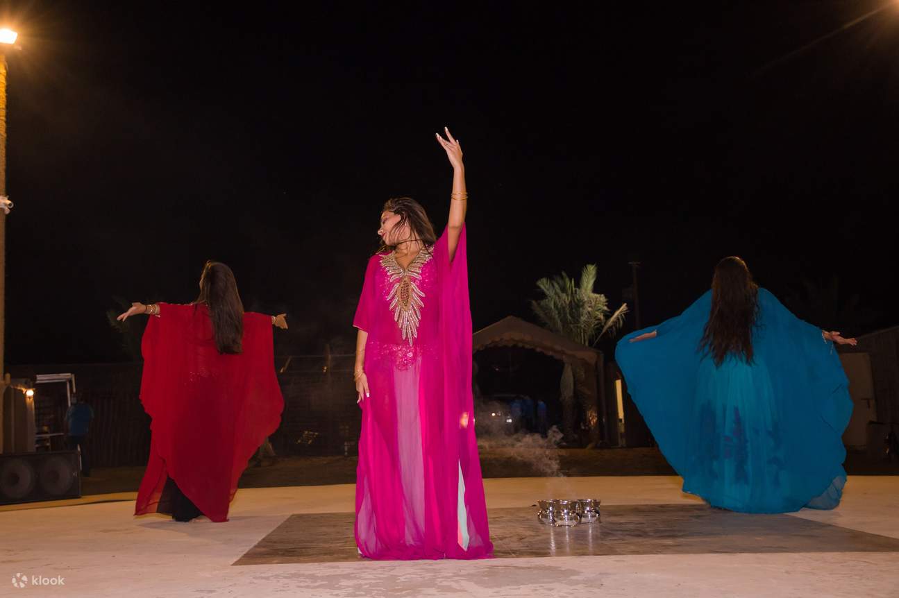 Dubai Desert Sunset Camel Trekking with BBQ Dinner and Belly Dancing ...