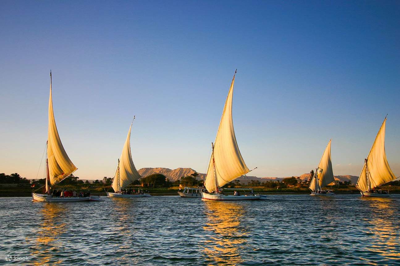 Private felucca ride at sunset on the Nile River in Luxor - Klook ...
