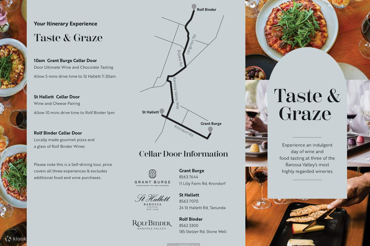 Grant Burge Barossa Food and Wine Trail Grazing Experience - Klook ...