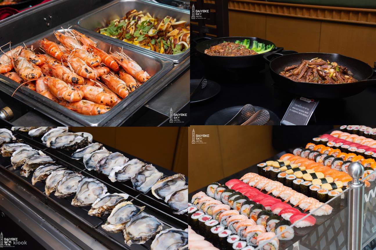 Baiyoke Sky Hotel, 79. Etage, chinesisches Buffet im Stella Palace, mit ...