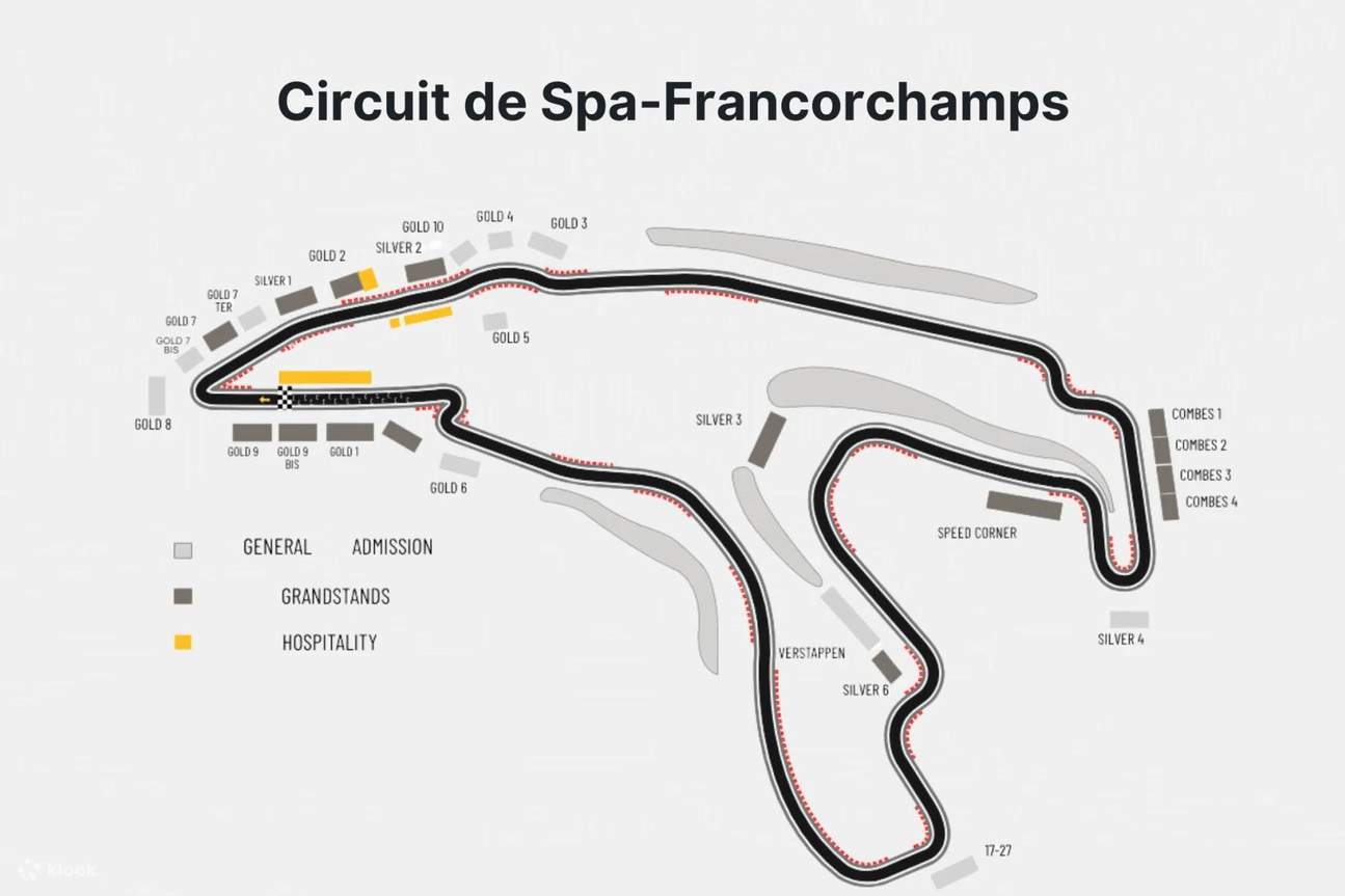 Formula 1 Belgian Grand Prix 2024 Ticket - Klook Estados Unidos