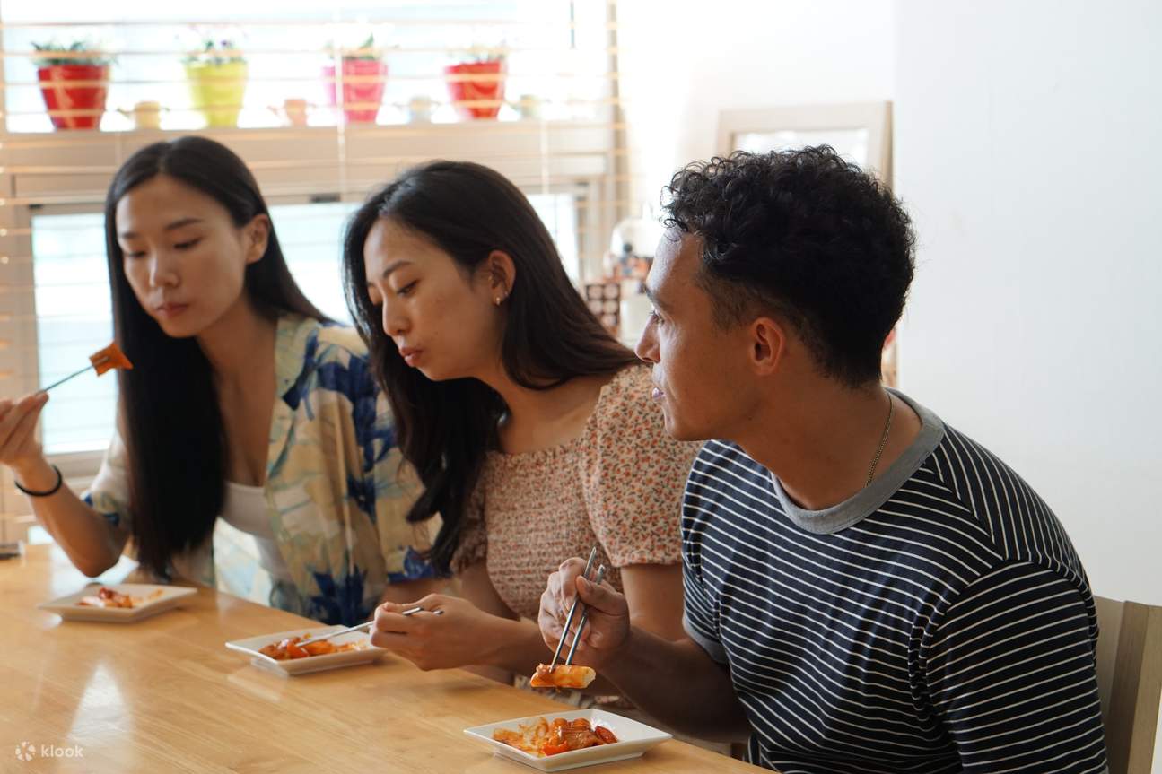 K-food Cooking Class: Japchae & Tteokbokki & Mandu & Fishcake Soup - Klook