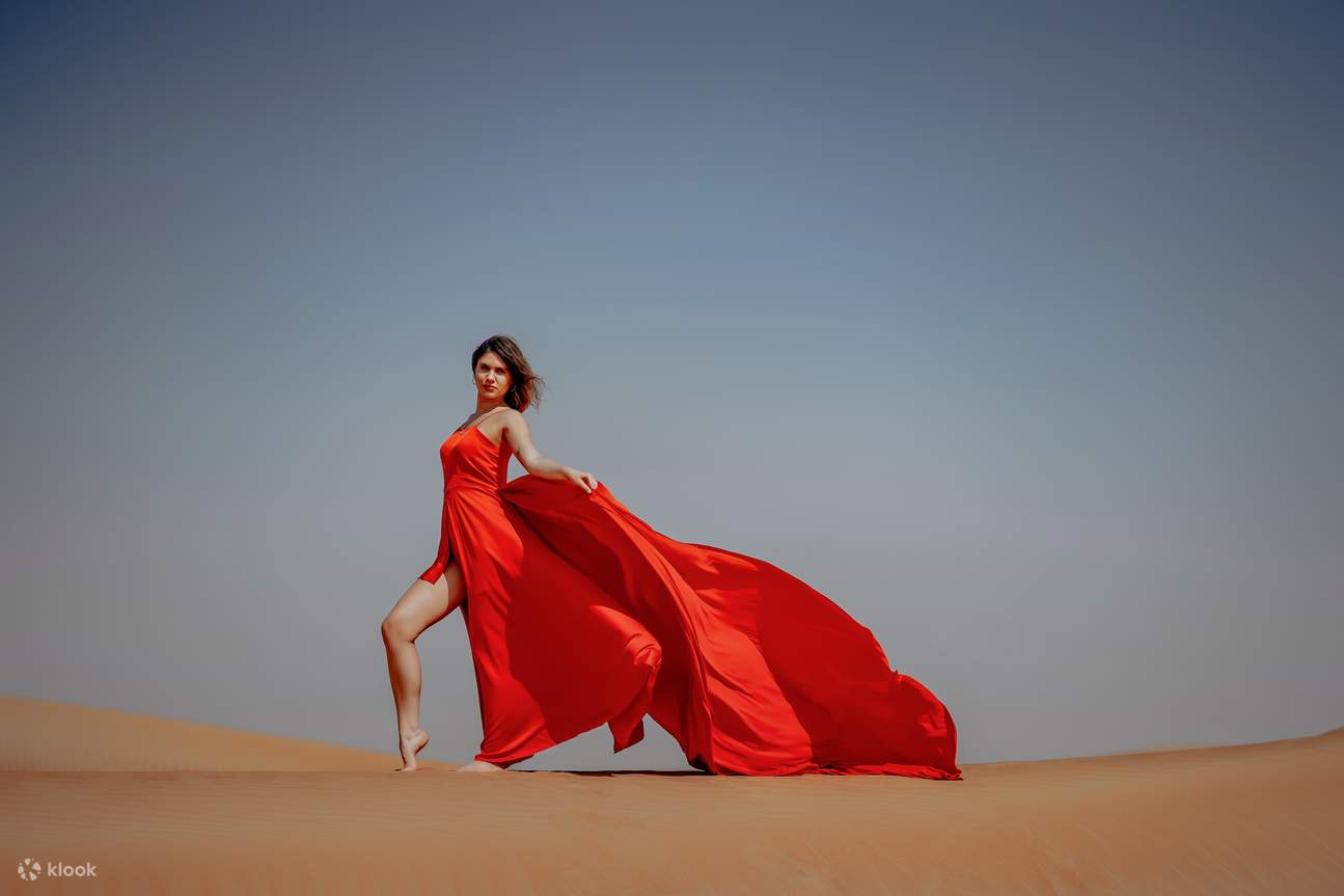 Dubai: Flying Dress Photography and Dune Drive Trip - Klook