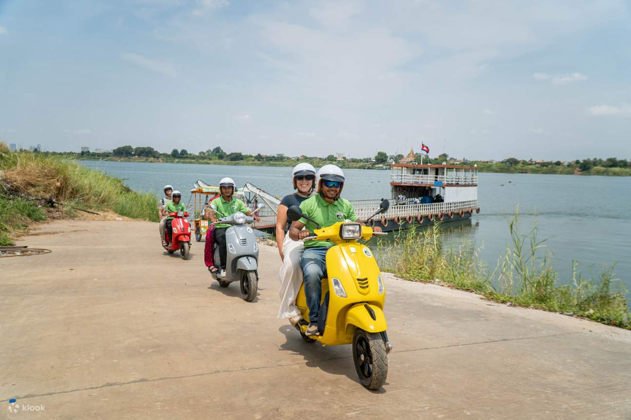 Phnom Penh Silk Island Haft Day Vespa Tour - Klook