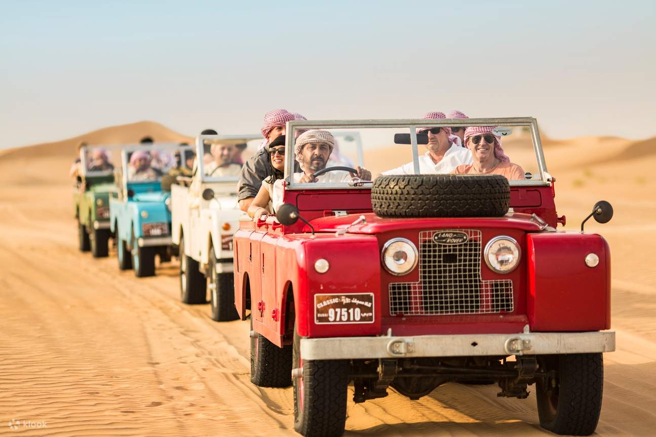 Hot Air Balloon Ride, Vintage Land Rover Ride & Breakfast from Dubai ...