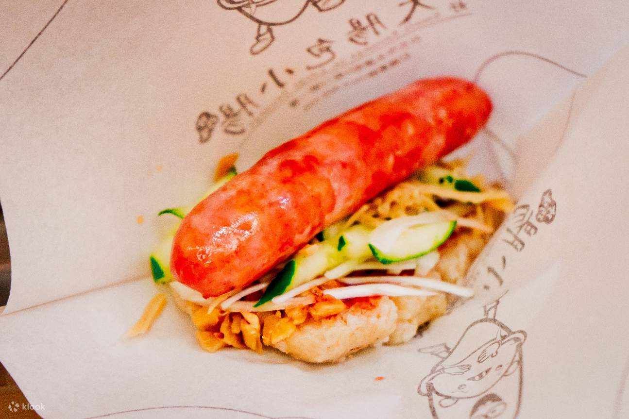 Taiwanese-style Pork Sausage Sandwiched in Sticky Rice Sausage at ...