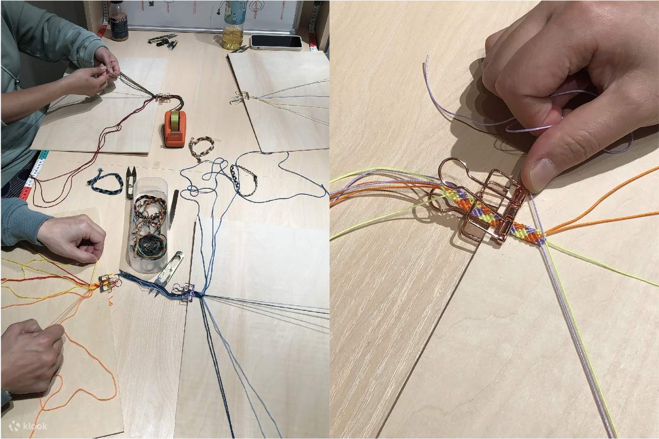 Peachy Forest - Three-color inter-pattern / diamond-shaped lattice ...