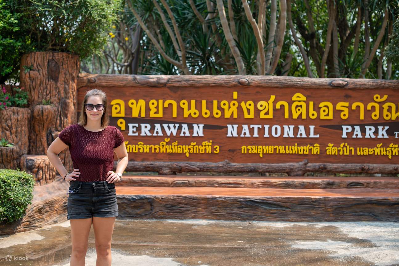 Erawan National Park Tour: Erawan Waterfall and Bridge over the River ...