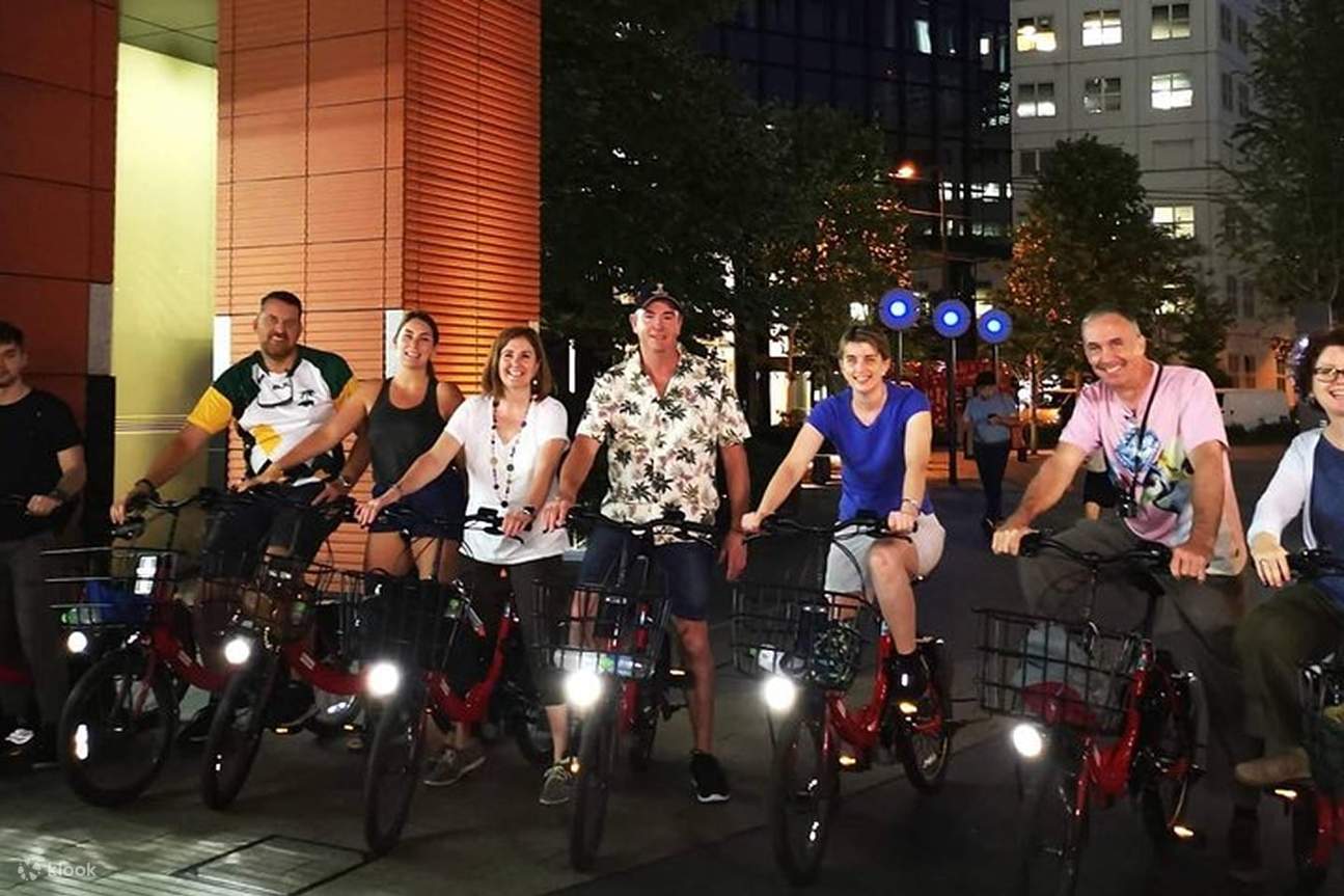 Tokyo Night Electric Bike Tour with Tokyo Tower and Dolphin Show ...