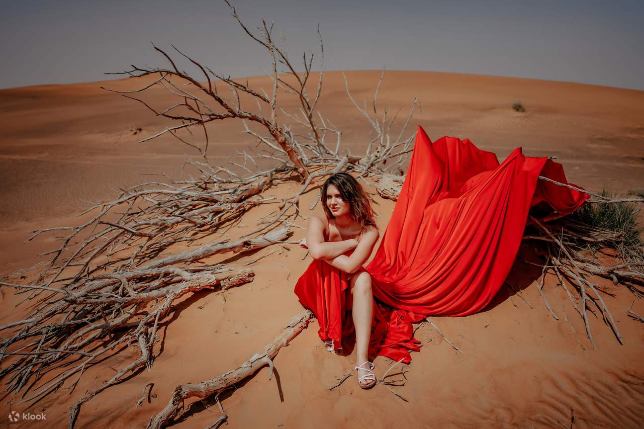 Dubai: Flying Dress Photography and Dune Drive Trip - Klook
