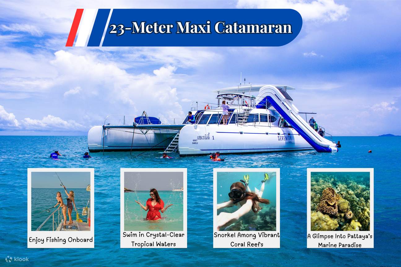 Pattaya: 3-Island Catamaran Tour with Buffet Lunch - Klook Australia