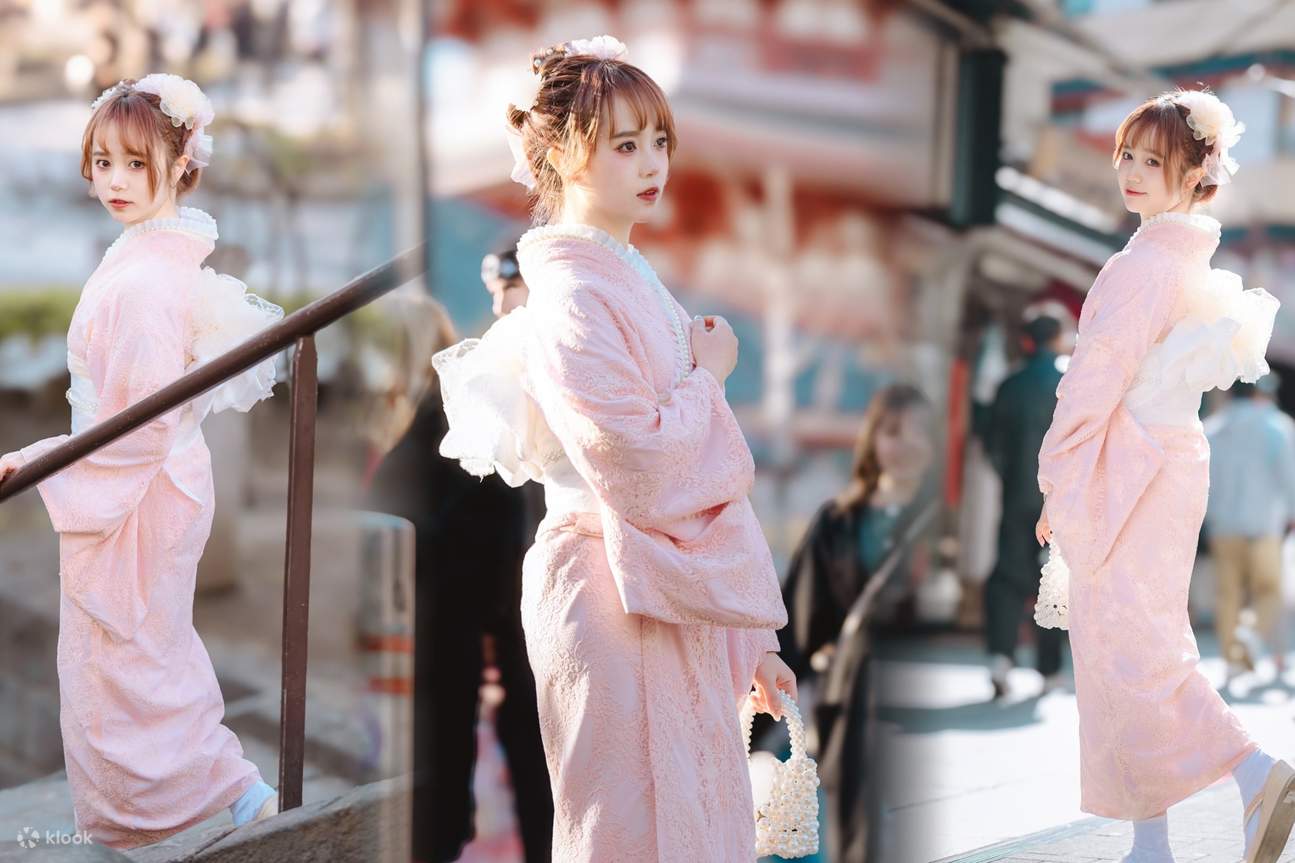 Mengenakan item Rinalka Sakura Asakusa Kimono Rental & Pengalaman ...