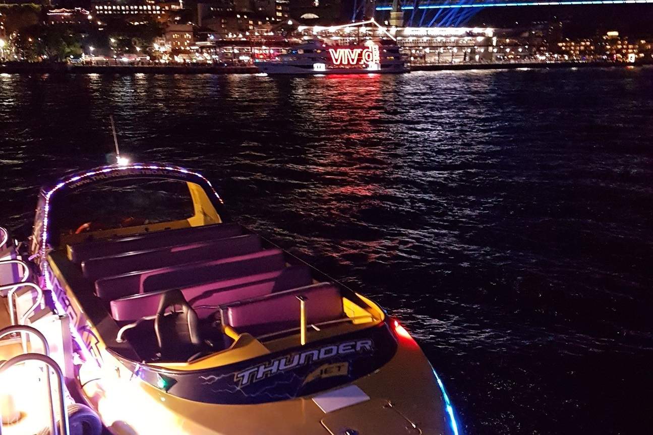 Vivid Sydney Harbour Jet Boat Experience