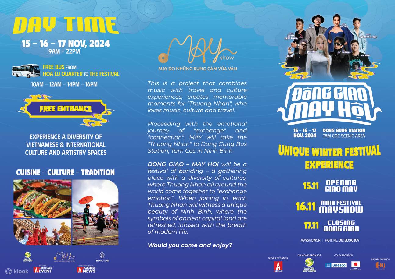 Dong Giao May Hoi - Music & Culture Festival Ticket in Ninh Binh ...