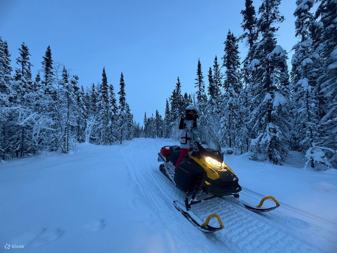 Snowmobile Riding Adventure in Golden town Canada tour - Klook Philippines