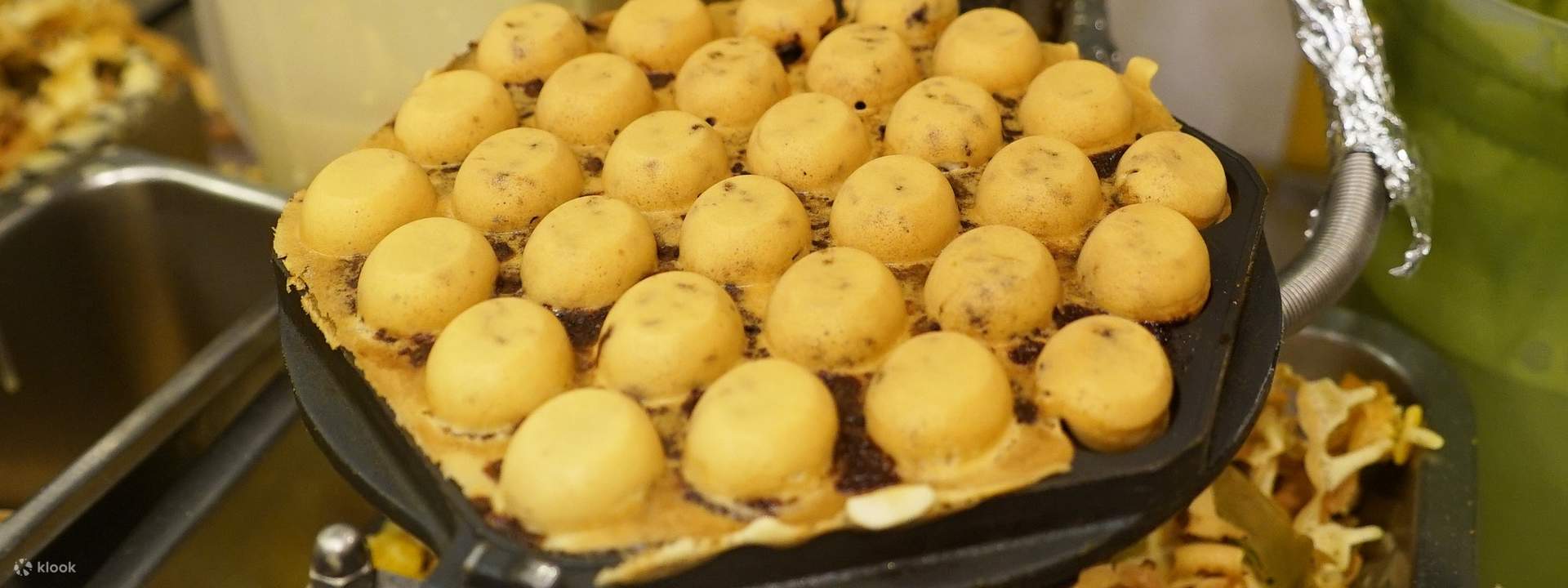 Egg Puffs with Drinks at Mammy Pancake in Hung Hom, Hong Kong