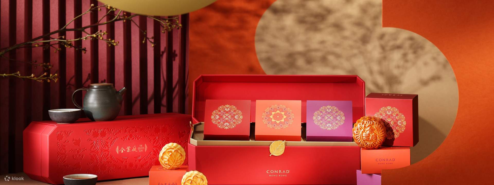 【Mooncake Offers 2023】Conrad Hong Kong | Golden Leaf Gourmet Mooncake ...