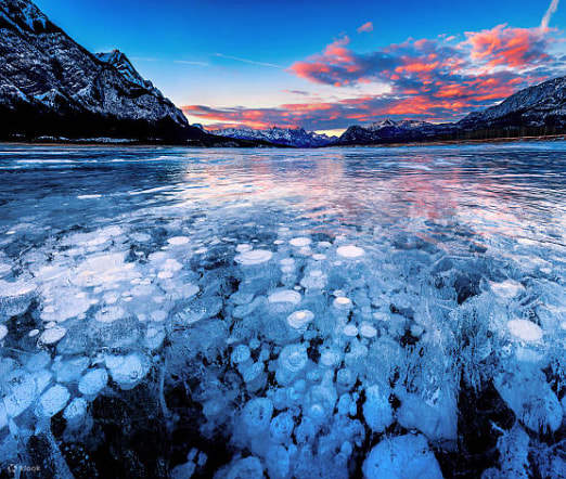 Lac Peyto et bulles de glace au lac Abraham - Voyage glacé - Klook ...