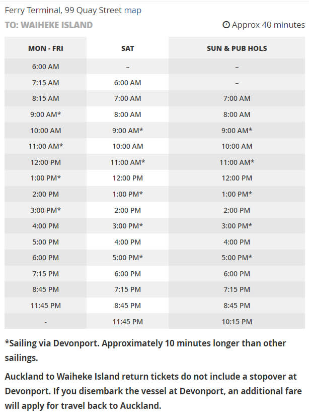Auckland to Waiheke Island Ferry Ticket - Klook