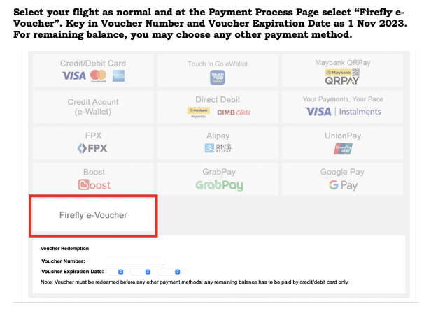 Flight Cash Voucher by Firefly - Klook Singapore