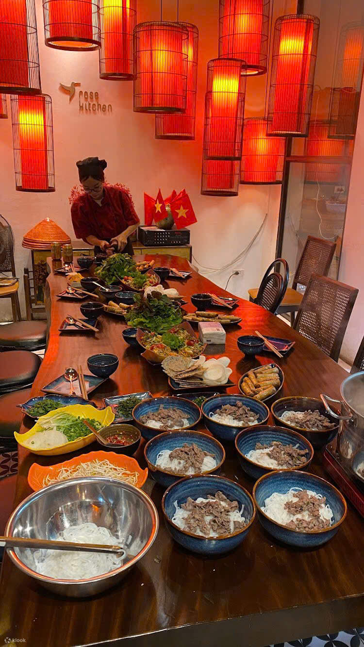 Cooking Class in Hanoi: Bun Cha, Pho & Spring Rolls by Rose Kitchen ...