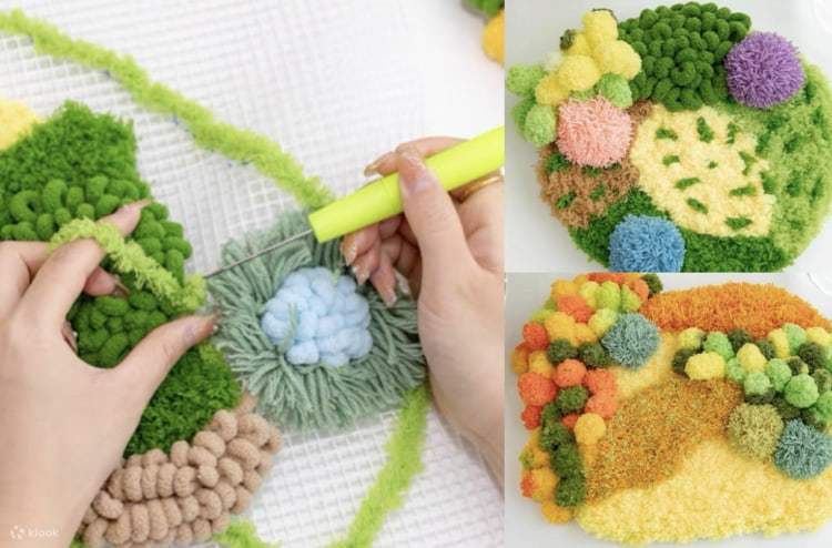 Lokakarya Punch Needle/Moss Coaster/Weaving oleh Anna Craft Creative ...