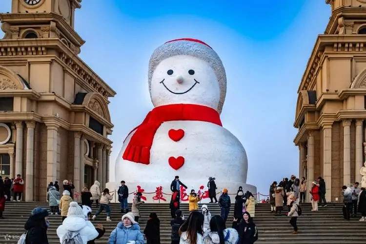 Harbin Private Night Tour Central Street Saint Sophia Cathedral Snowman ...