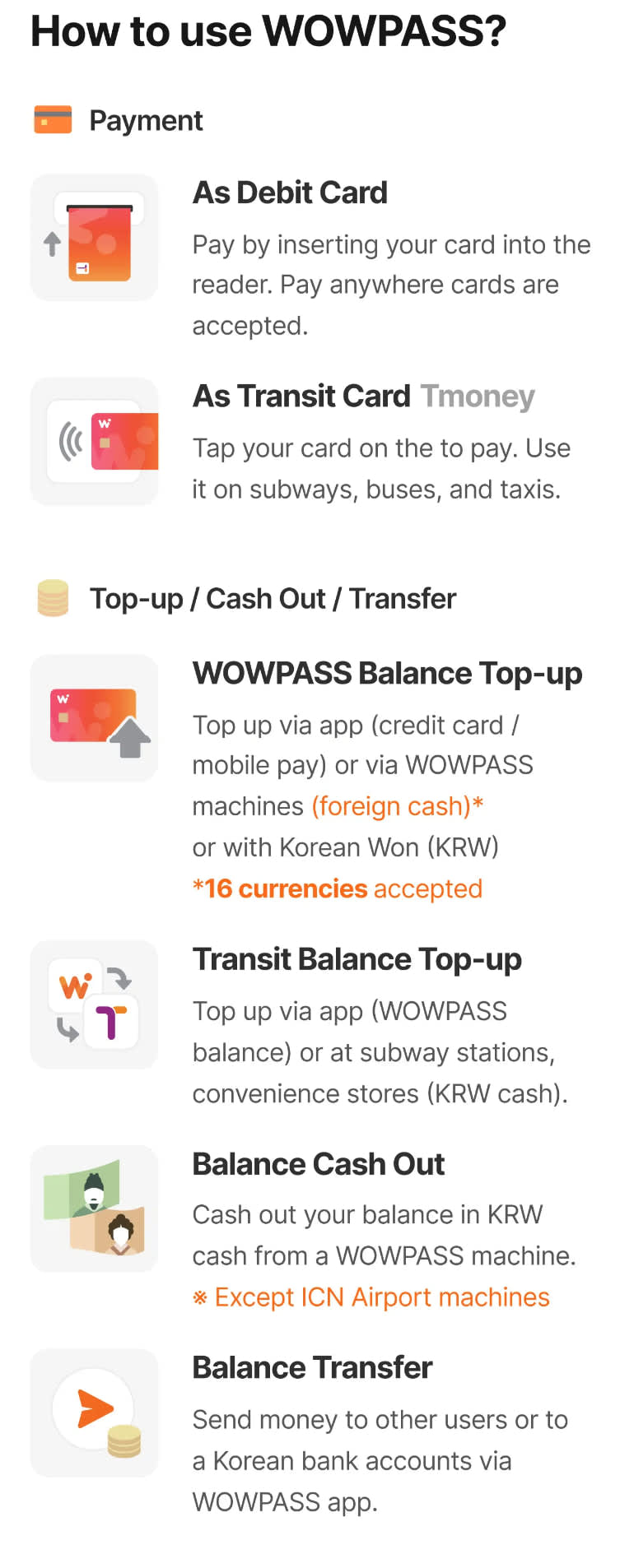 WOWPASS: Thẻ ghi nợ trả trước & Tiền T & Đổi tiền - Klook Việt Nam