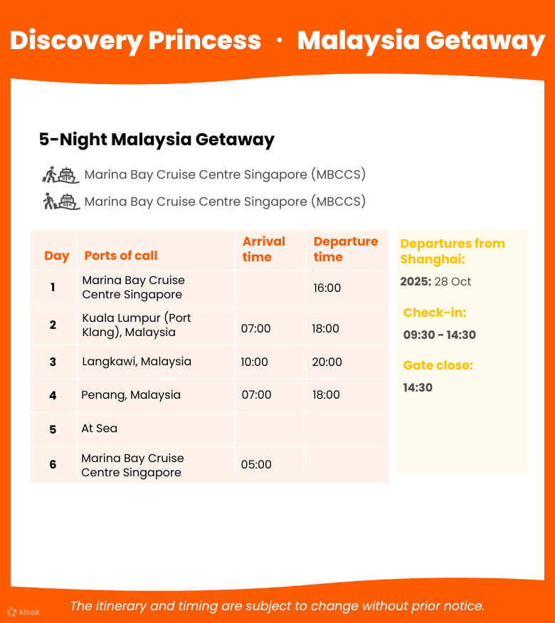 5-Night Discovery Princess Cruise from Singapore by Princess Cruises ...