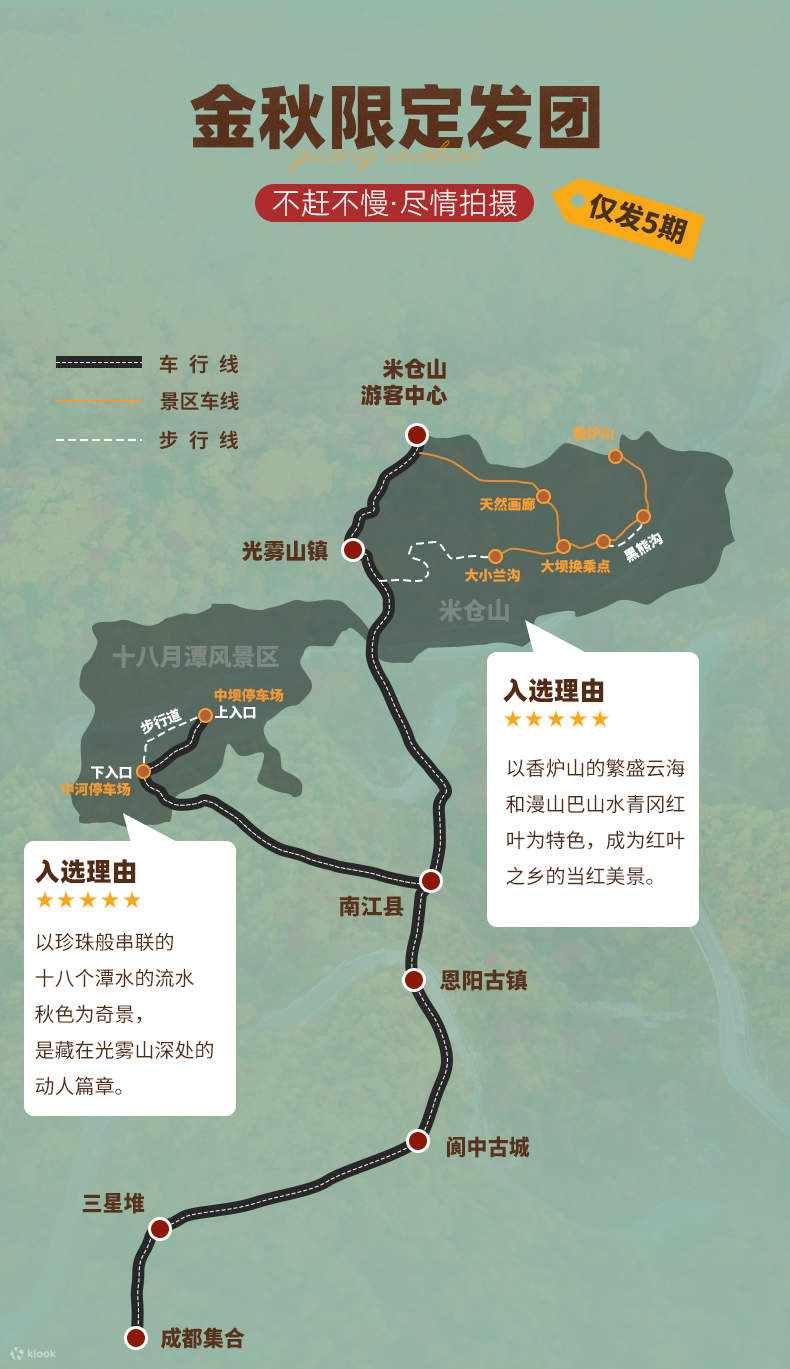 5-day tour of the beautiful Guangwu Mountain (Shibayuetan Lake + Micang ...