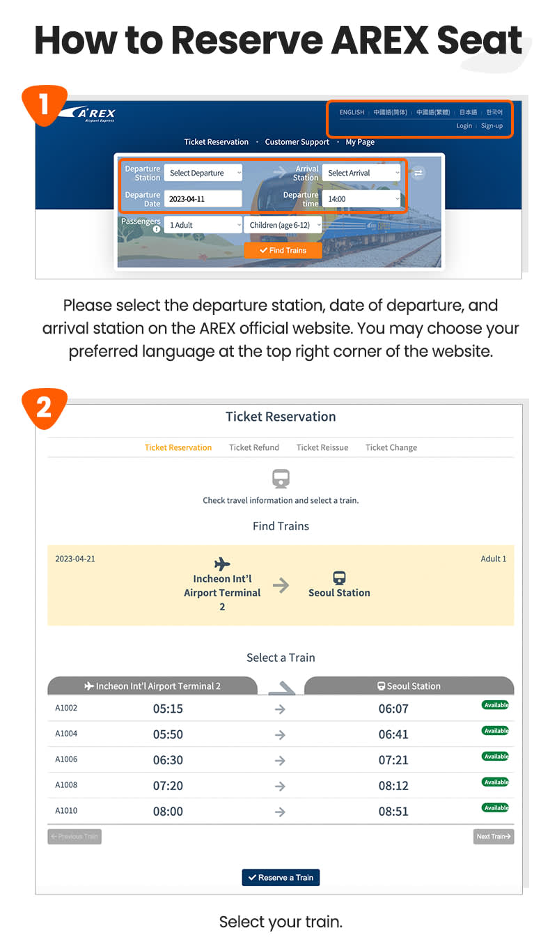 AREX Incheon Airport Express Train Ticket - Klook Hong Kong