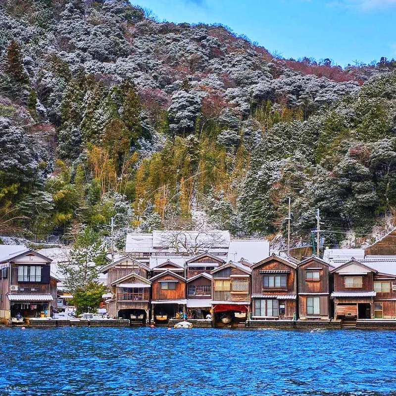 Sea of Kyoto & Amanohashidate View Land & Chion-ji Temple/Monju-do Hall & Ine Funaya (Boat ...