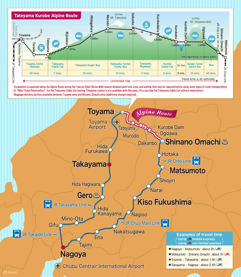 Acquista il pass turistico dell'area JR Takayama-Hokuriku online per 5 giorni - Klook Stati Uniti