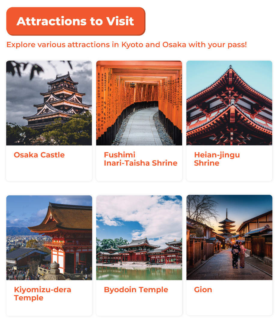 Kyoto-Osaka Sightseeing 1 day or 2 days (Pick up at Osaka) - Klook