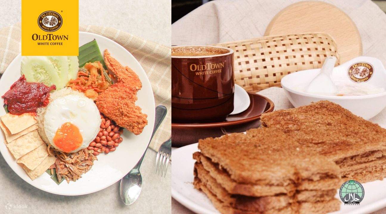 Hidangan Ipoh Hor Fun dan Curry Mee di OLDTOWN White Coffee di Singapura