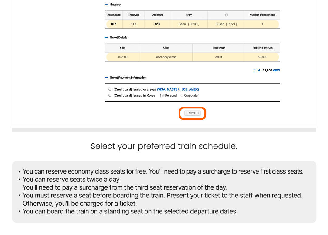 KORAIL PASS - KTX Train Ticket - Klook