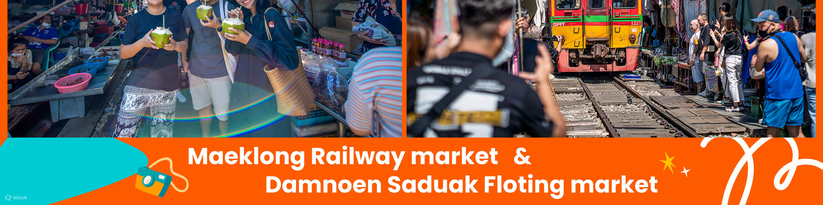 Maeklong Train Market and Amphawa Floating Night Market with Firefly ...