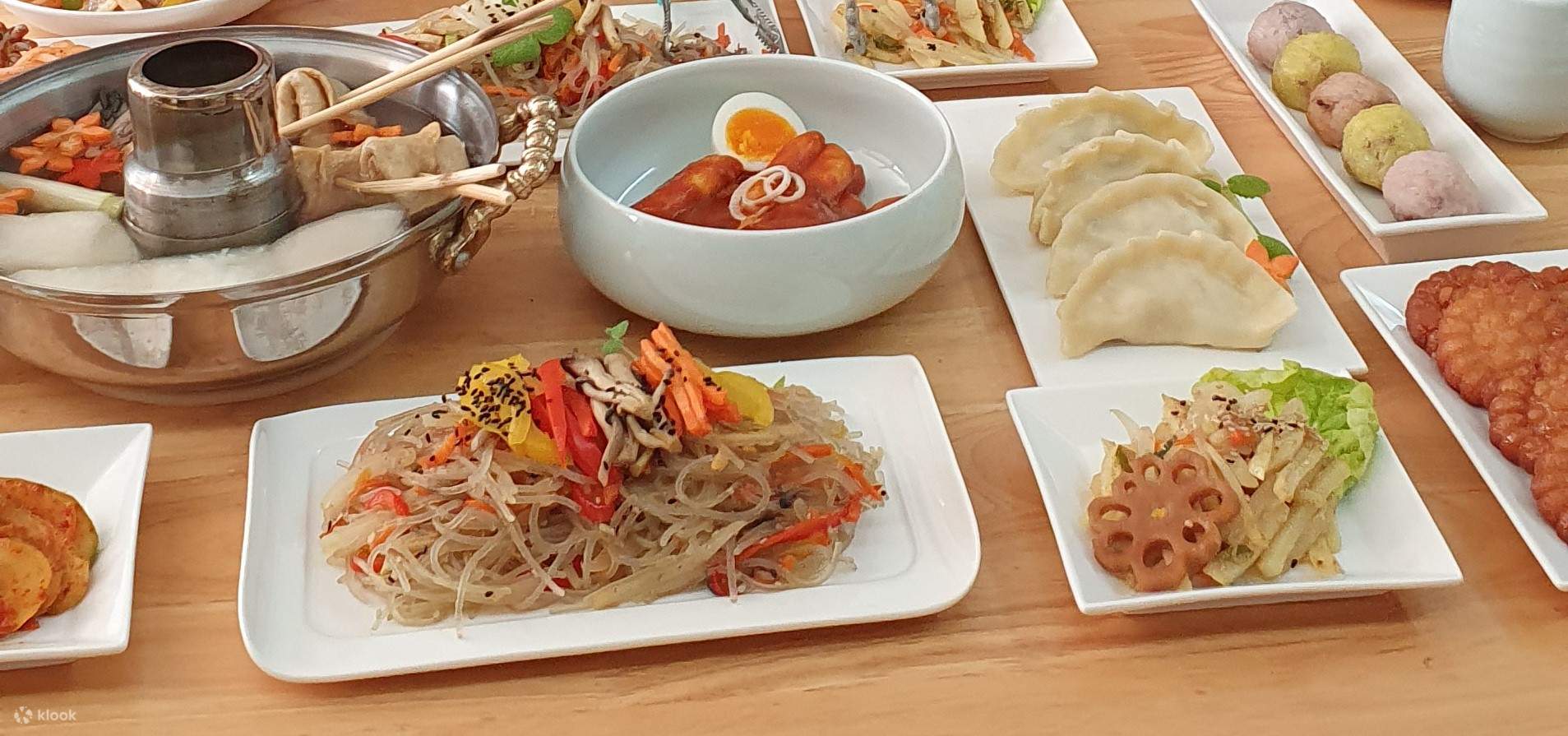 K-food Cooking Class: Japchae & Tteokbokki & Mandu & Fishcake Soup ...