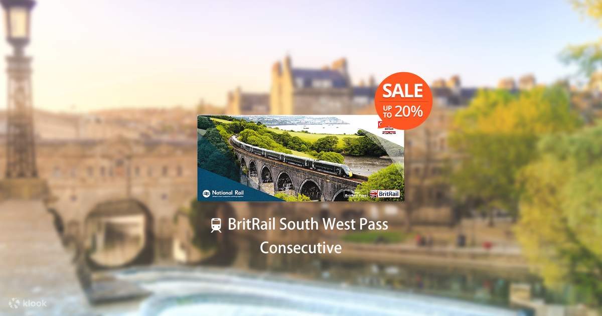 BritRail South West Pass (Consecutive 3, 4, 8, 15, 22 Days, or 1 Month ...