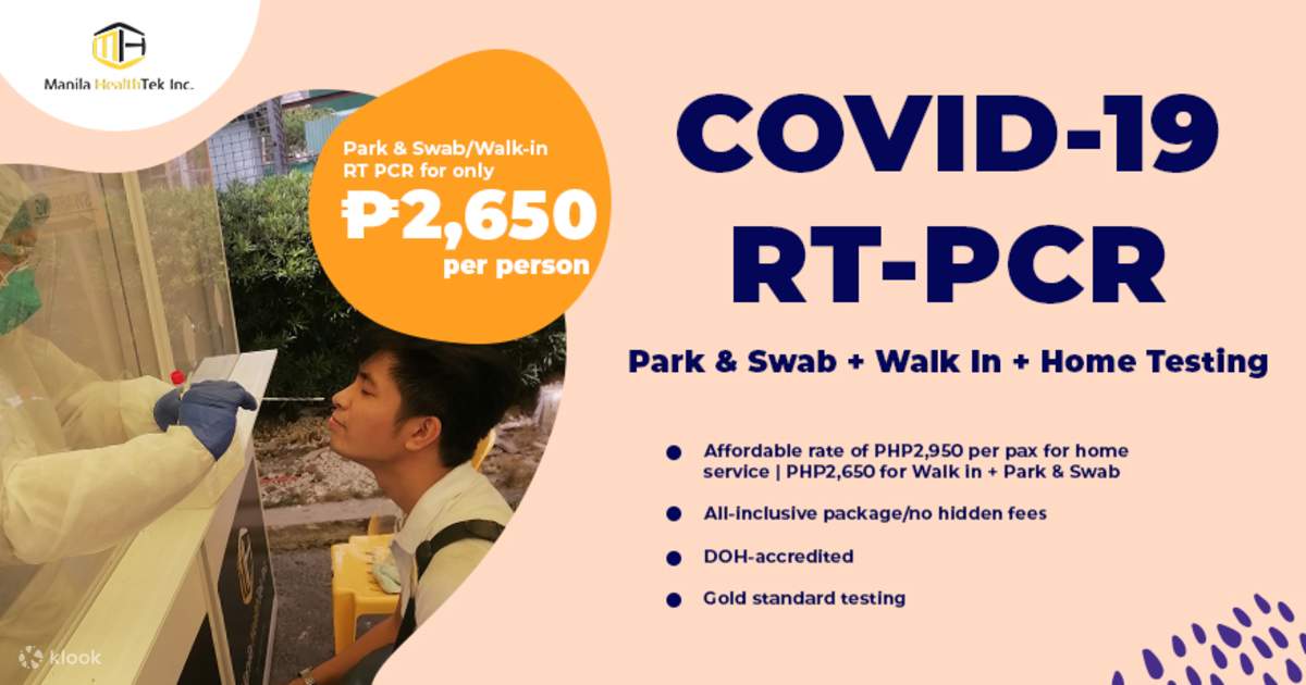 RT-PCR Affordable Testing within Metro Manila - Klook